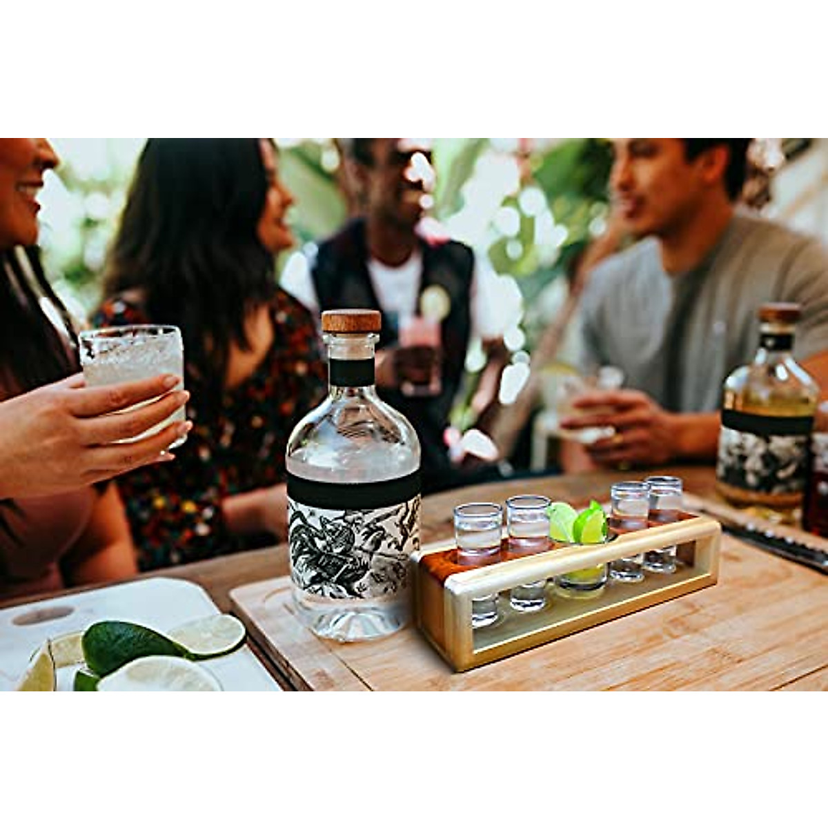 Tequila Shot Glass Serving Tray | Shot Flight, Shot Caddy, Shot Glass Set, Shot Glass Display and Storage … (Center Dish)