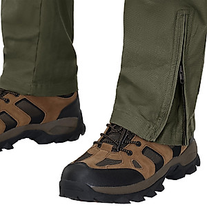 CRYSULLY Men Pants Fall Relaxed-fit Cotton Woodland Army Cargo Trousers Utility Combat Work Pants Green 34