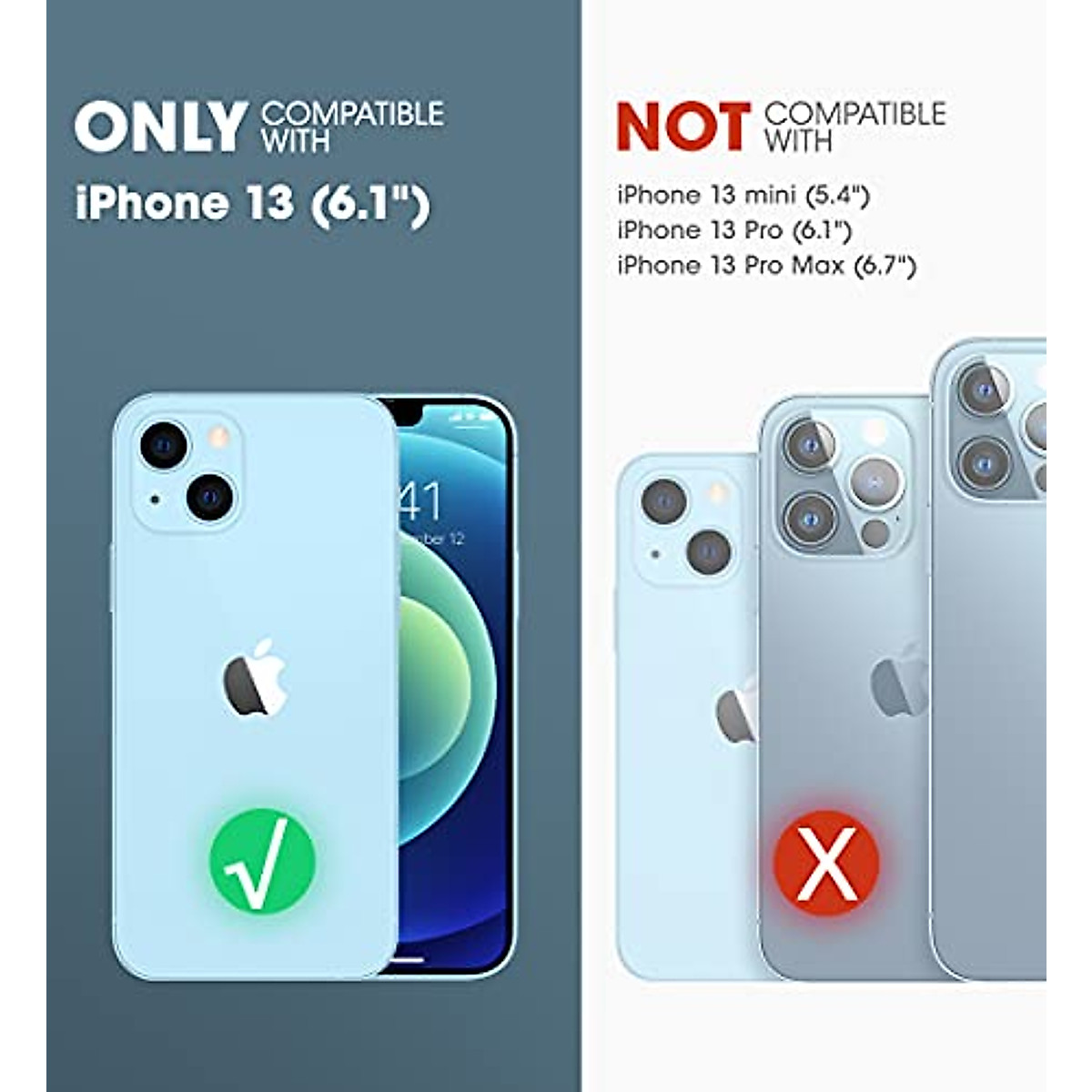 SUPCASE Unicorn Beetle Edge Series Case for iPhone 13 (2021 Release) 6.1 Inch, Slim Frame Clear Case with TPU Inner Bumper & Transparent Back (Black)