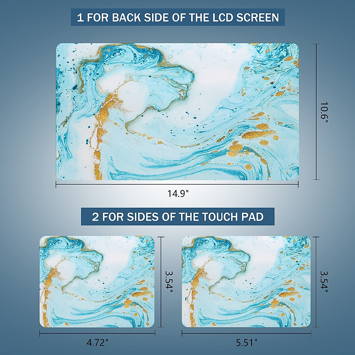 Vast Ocean Laptop Skin Sticker 15.6 Inches Personalized Universal 12.1 13 13.3 14 15 15.4 Inches Netbook Skin Sticker Reusable Notebook PC Art Protector by AORTDES