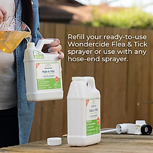 Wondercide - Flea and Tick Spray Concentrate for Yard and Garden with Natural Essential Oils – Kill, Control, Prevent, Fleas, Ticks, Mosquitoes and Insects - Safe Around Pets, Plants, Kids - 1 Gallon