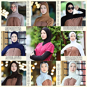 para life Hijab With Shrug-Arm Sleeve With Hijab-Hijab&Armsleeve|Shrugs For Women-Arm Sleeve|Arm Sleeves For Women-Hijab Undercap (Hijab With Shrug, Brown)