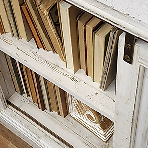 Sauder Barrister Lane Credenza, for TVs up to 60", White Plank finish