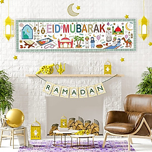 Eid Mubarak Colouring Poster - Fantastic Eid Gift for Kids and Eid Crafts for Kids - Lovely Eid favor and Islamic Gift for Kids - Great Eid Decoration Islamic Art Eid Art and Eid Banner and Present