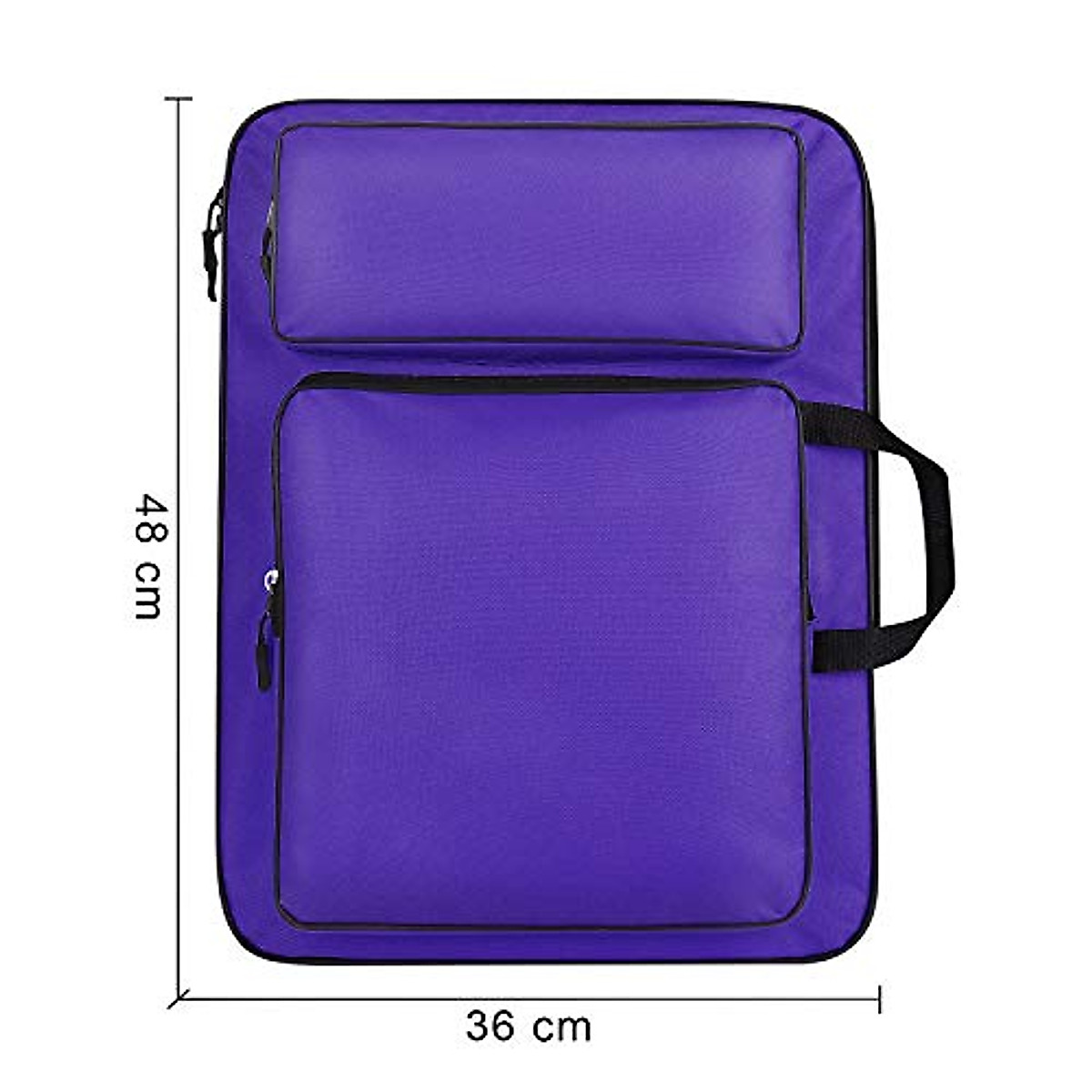 ITODA A3 Art Portfolio Carry Case Bag Drawboard Tote Handheld Storage Portable Shoulder Lightweight Box for 8k Sketch Pad Artist Drawing Painting Supplies