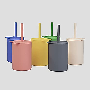 Straw Cups for Toddlers 12M+, Silicone Baby Cup with Straw Non-smell, Silicone Straw Cup 5oz.