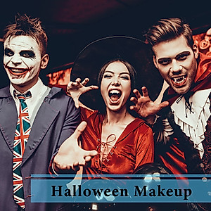 Nuanchu Halloween Resin Fake Teeth Prop Veneers False Mixed Front and Molar Posterior Teeth for Halloween Cosplay Party Makeup Scary Theme Party Costume Accessories