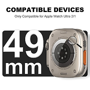 XYF Compatible for Crystal Clear Apple Watch Ultra 2 Bands, 49mm Bumper Case Men Women Jelly Cover Strap for iWatch Ultra 2/1 Series 9 8 7 SE 6 5 4 3 2 1 (CrystalClear, 49)