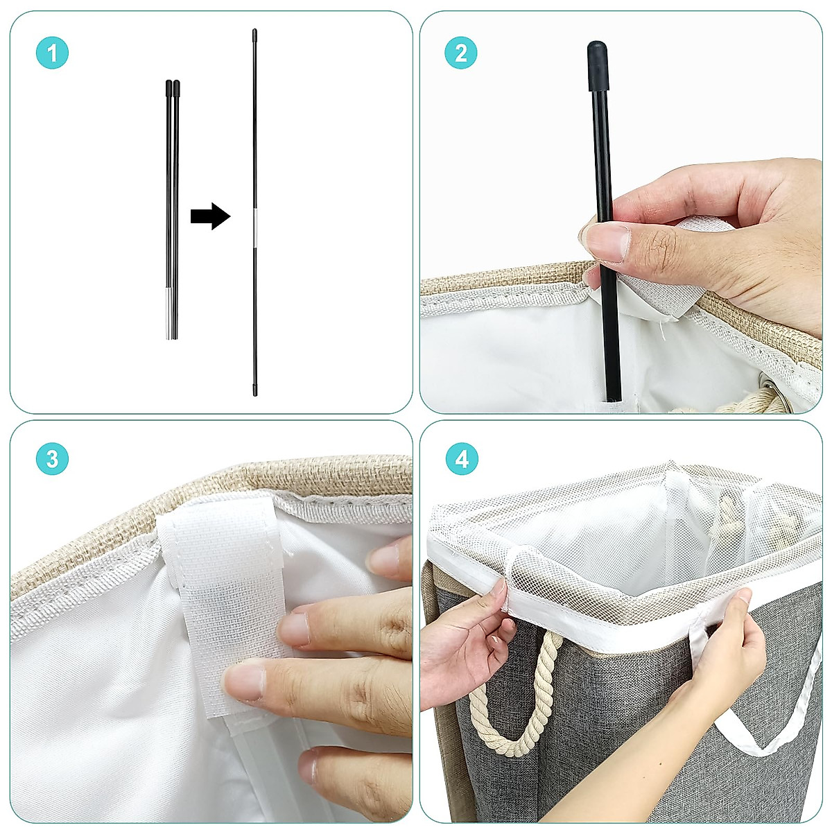 Laundry Hamper with Lid, 76L Foldable Dirty Cloth Basket Laundry Basket Cloth Storage Basket Fabric Storage Bucket Dirty Cloth Basket Storage Basket for Cloth Toy Blanket