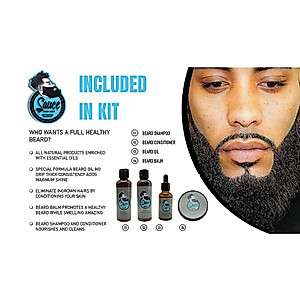 Beard Grooming Kit with Heated Beard Straightener includes 12 items, beard wash, beard oil, beard balm, (Grizzly) Gift idea for men, reusable