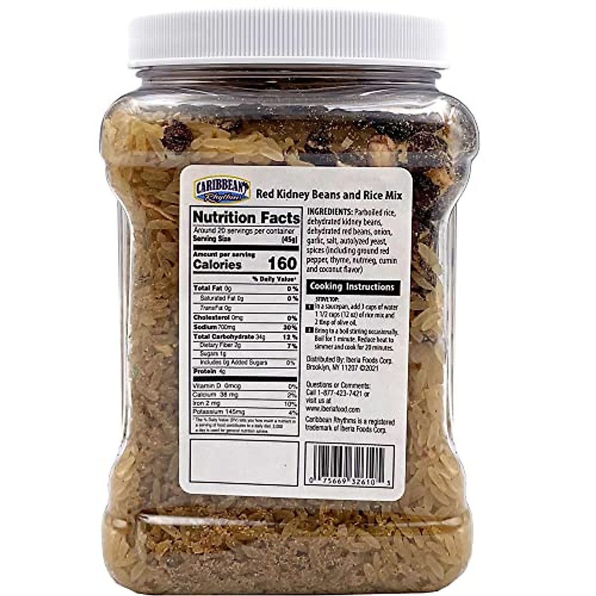 Caribbean Rhythms Red Kidney Beans Rice Mix, 1.4 lb.