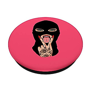 Girl Baby Baklava Mask Women Hip hop Gangster Rap PopSockets Swappable PopGrip