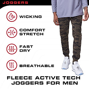 Ultra Performance Athletic Joggers for Men, Workout Sweatpants for Men, 3 Pack
