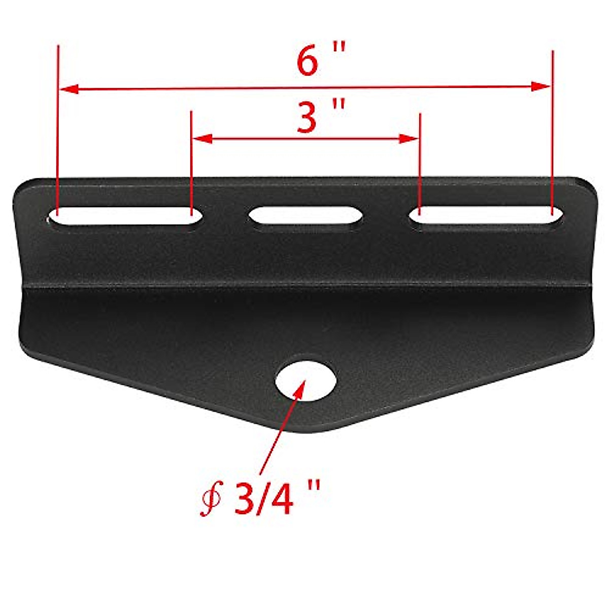 Heavy Duty Universal Zero Turn Lawn Mower Trailer Hitch Adapter Bracket Receiver 3"-6" Mount 3/4" Pin Hole