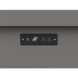 AFI, Nantucket Murphy Bed Chest with 6 inch Memory Foam Folding Matttress, Built-in Charging Station and Storage Drawer, Full, Grey