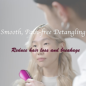 WYNK Detangler Brush - 2-Piece Value Set - Wet Detangling Hair Brush,Professional No Pain Detangler for Women,Men,Kids (2 Pack, Green&Pink)