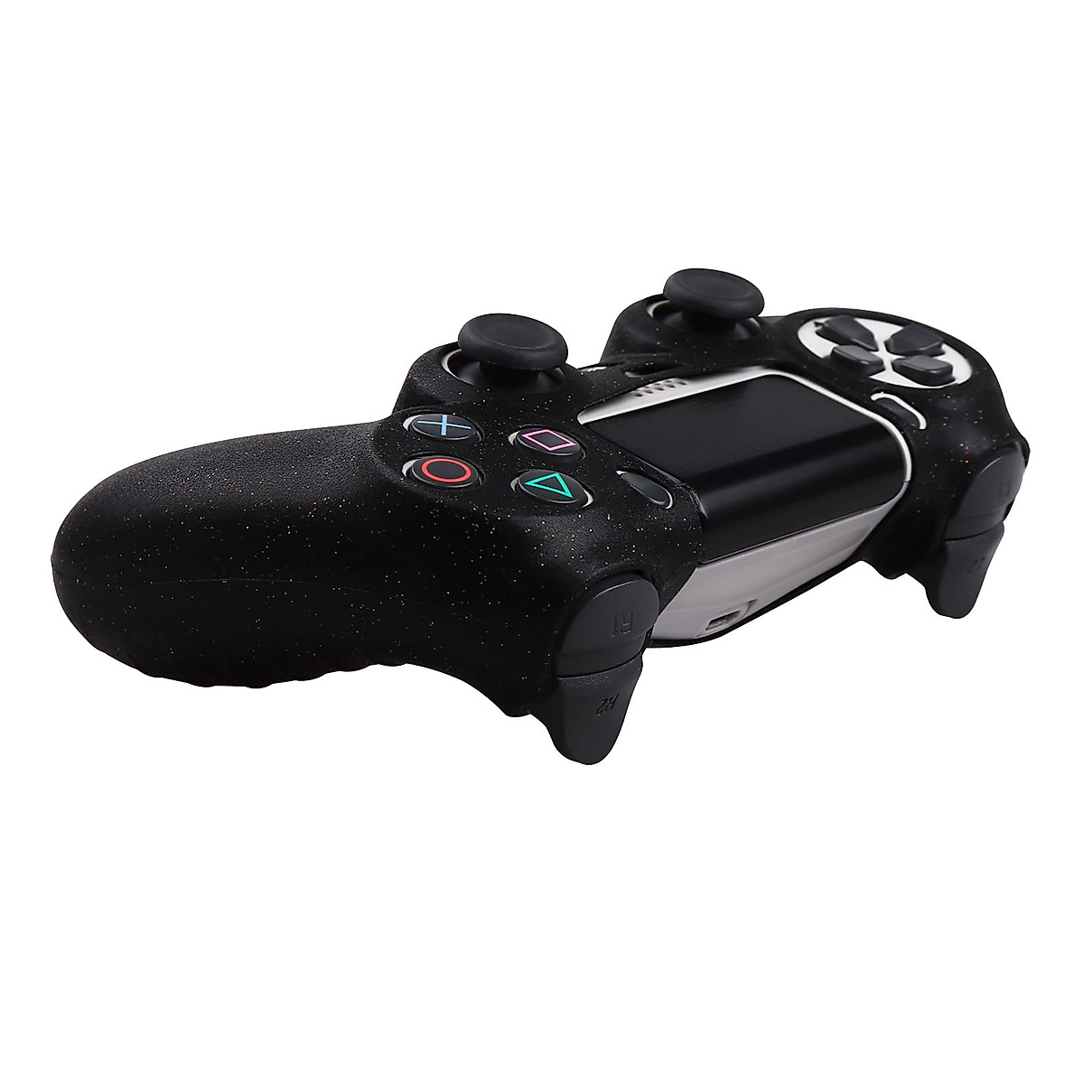 ROTOMOON Glitter Silicone Controller Skins for PS4 with 8 Thumb Grips, Sweat-Proof Anti-Slip Controller Cover Skin Protector Compatible with Playstation 4 Slim/Pro Controller…