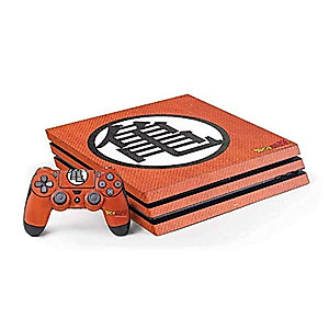 Skinit Decal Gaming Skin Compatible with PS4 Pro Console and Controller Bundle - Officially Licensed Dragon Ball Z Goku Shirt Design