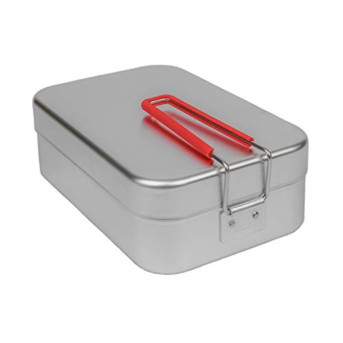 Trangia Mess Tin Reusable Sustainable Storage Container, Red Handle, Large