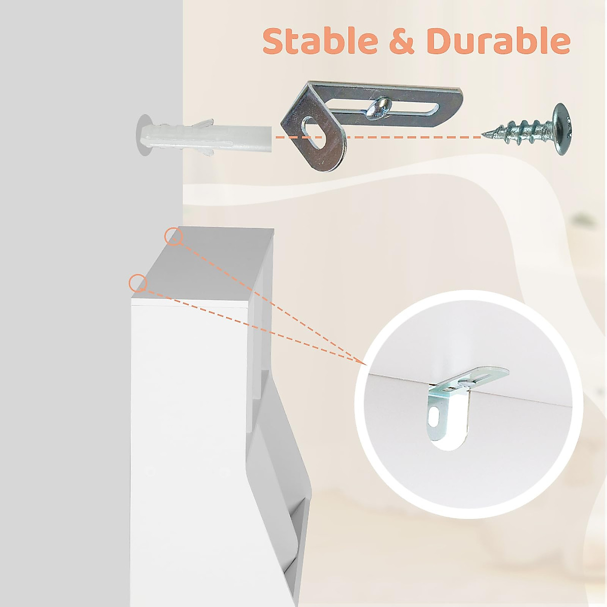 PACHIRA E-Commerce Kids Bookshelf, 35.4" W X 29.5''H X 11.8" D, Storage Organizer with Bookcase, Toy Storage Cabinet, Open Wooden Book Display for Playroom, Bedroom, Nursery, School, White