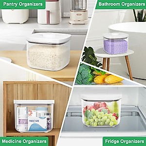 TBMax Flour Storage Container -10 Lbs / 5.28 Qt Rice Container with Pop Up Lid & Measuring Scoop for Flour, Cereal, Dry Food Storage and Kitchen Pantry Organization