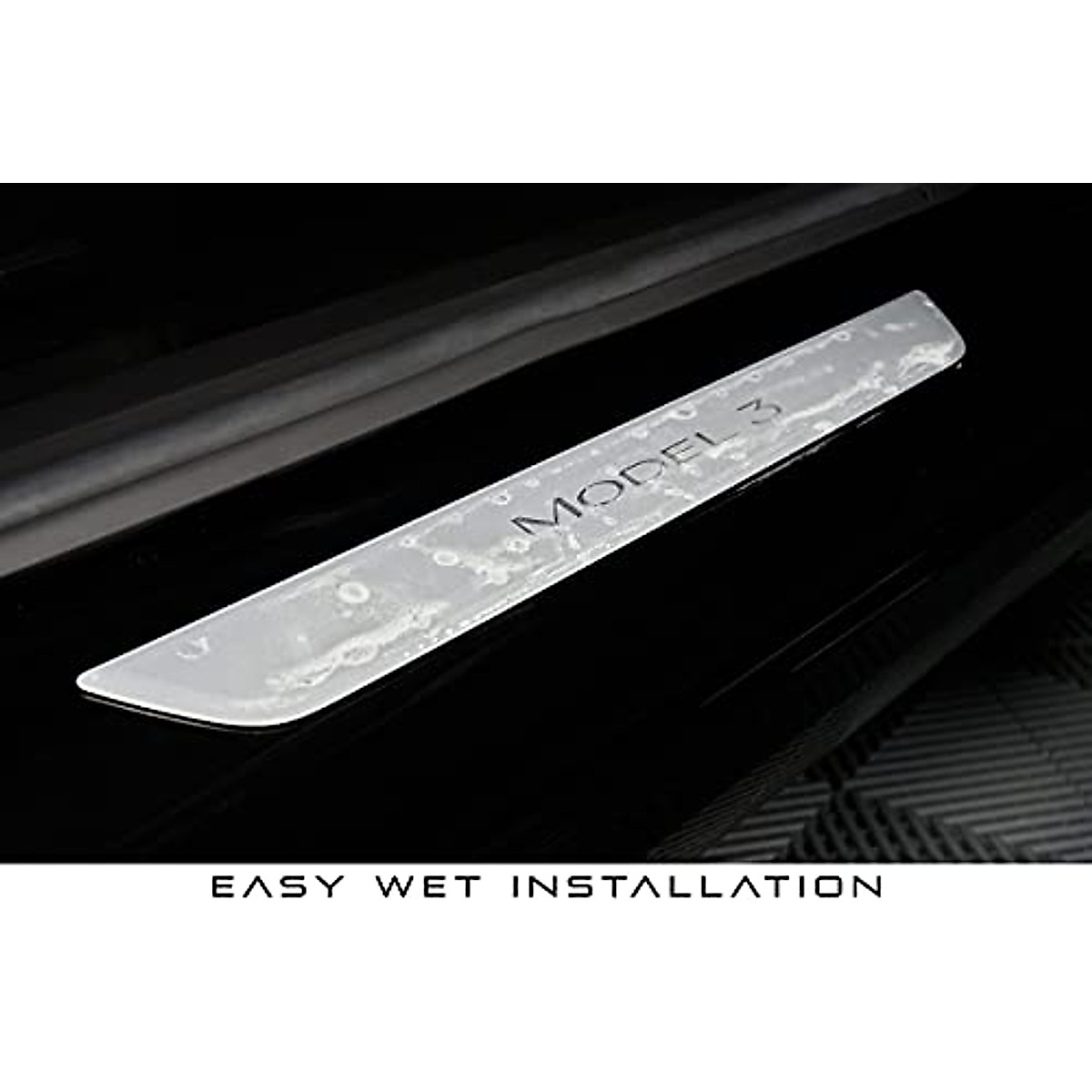 Crystal Shield DIY Door Sill Plate Protector Film Kit for Tesla Model 3 and Model Y 2017-2023 Matte 8 mil Self Healing Paint Protection Film