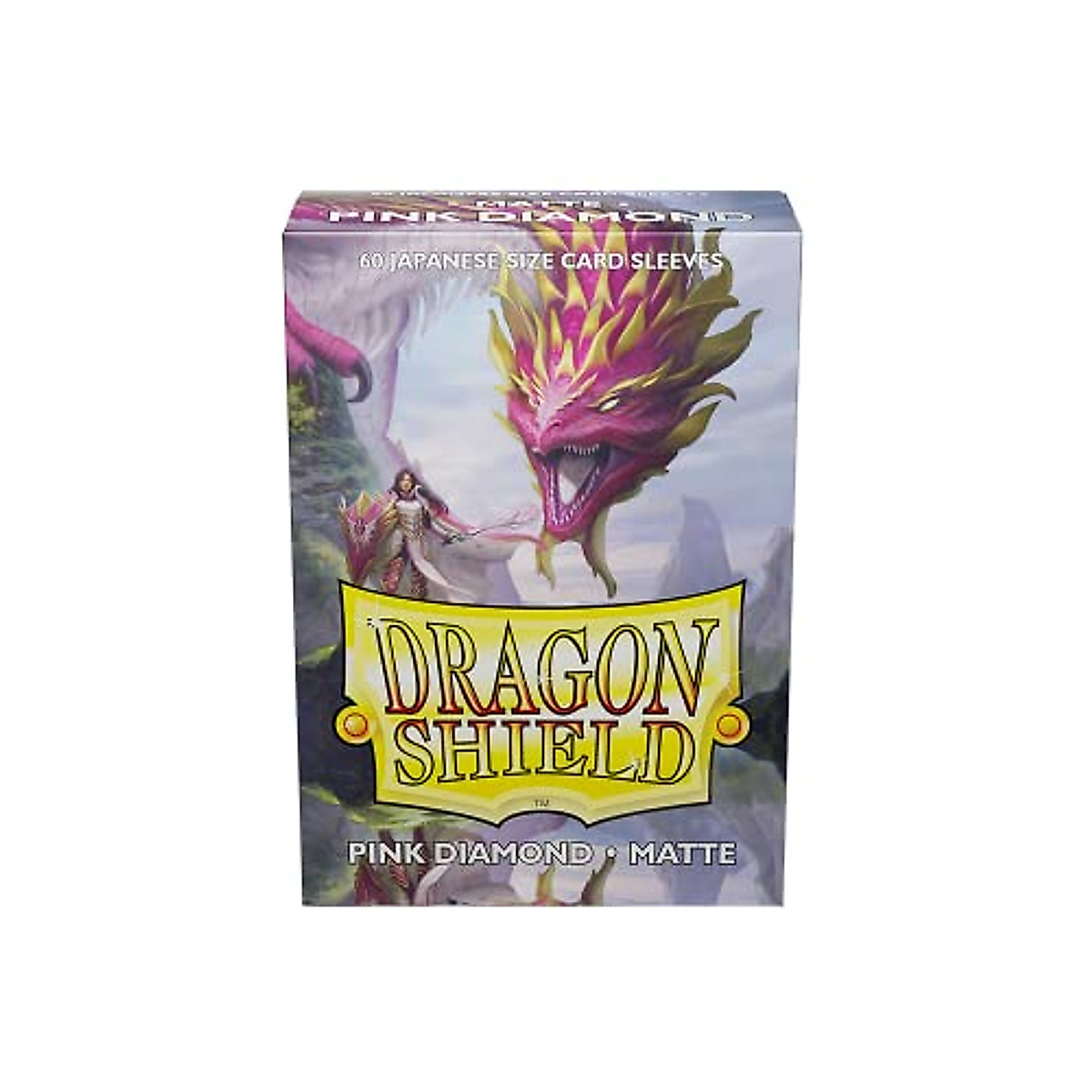Dragon Shield Japanese Size Sleeves – Matte Pink Diamond 60CT - Card Sleeves Smooth & Tough - Compatible with Pokemon, Yugioh, & More– TCG, OCG