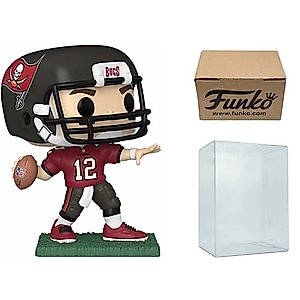 Pop Sports: Bucs Tom Brady #157 Vinyl Figure (Bundle with Compatible Protector Case and Funko Pop Shipper Box for Additional Protection)