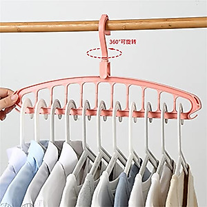 N/A Multifunctional Hanger Hanger Hook Household Plastic Non-Slip Magic Hanger Hanger Storage (Color : Blue, Size : 39.5 * 19.5cm)