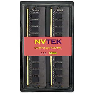 NVTEK 16GB (2X8GB) DDR4 2400MHZ PC4-19200 UDIMM 1Rx8 1.2V 288-PIN Non-ECC Unbuffered Desktop PC Computer Memory KIT