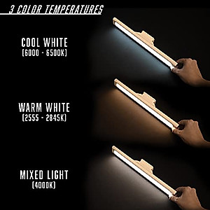 Best Home Fashion kepsuul Shelving and Storage Magnetic Rechargeable LED Light Bar - Pack of 2