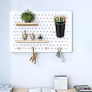 Pegboard Bins with Rings 6 Sets, Pegboard Ring Styles Hooks, Pegboards Cups Holder for Accessories, Pencils, Craft Tools, and Other Assortments Organizing (2021 Black)