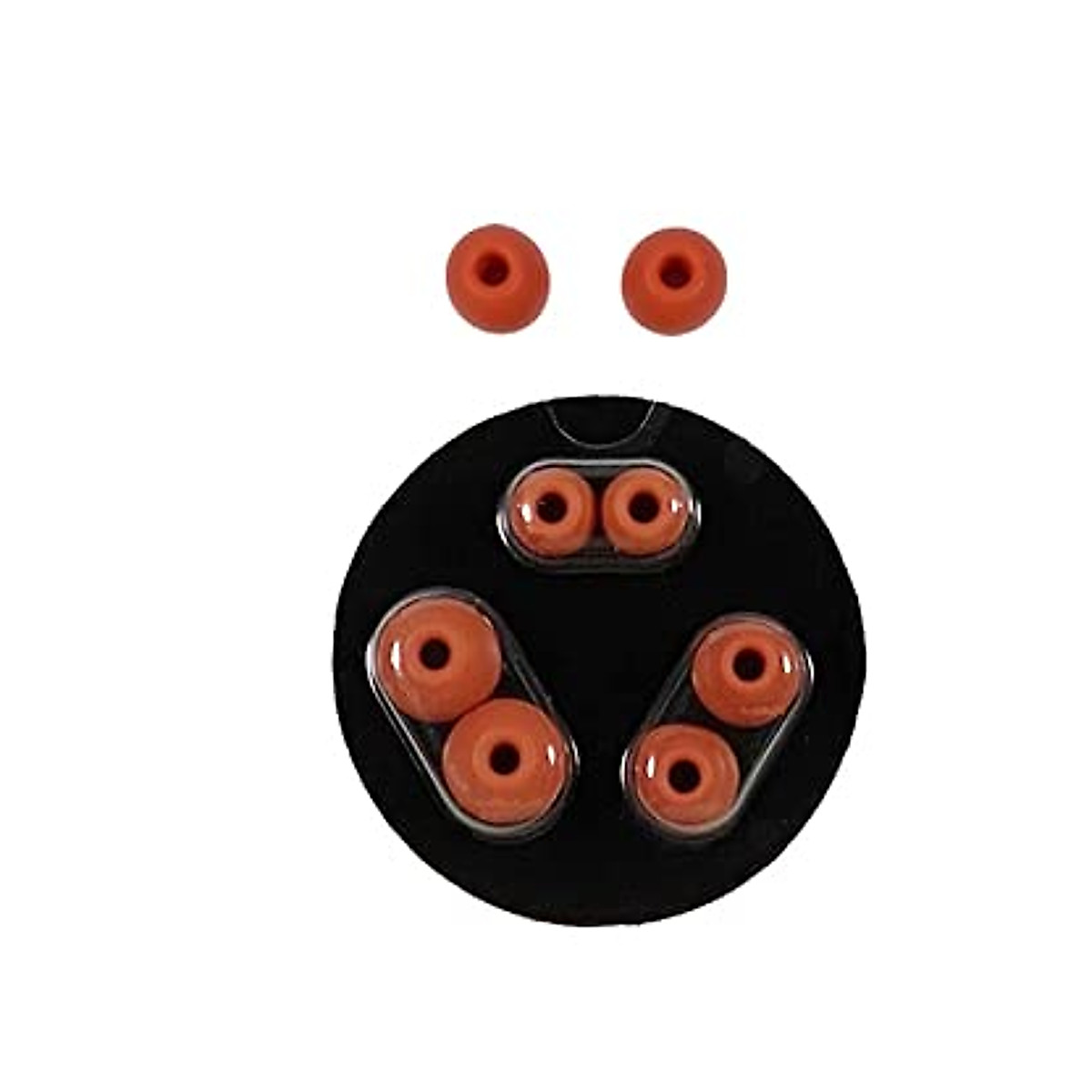 Replacement Earbud Tips for Beats Powerbeats Pro Wireless Stereo Headphones - Small, Medium, Large, and Double Flange (Lava Red)