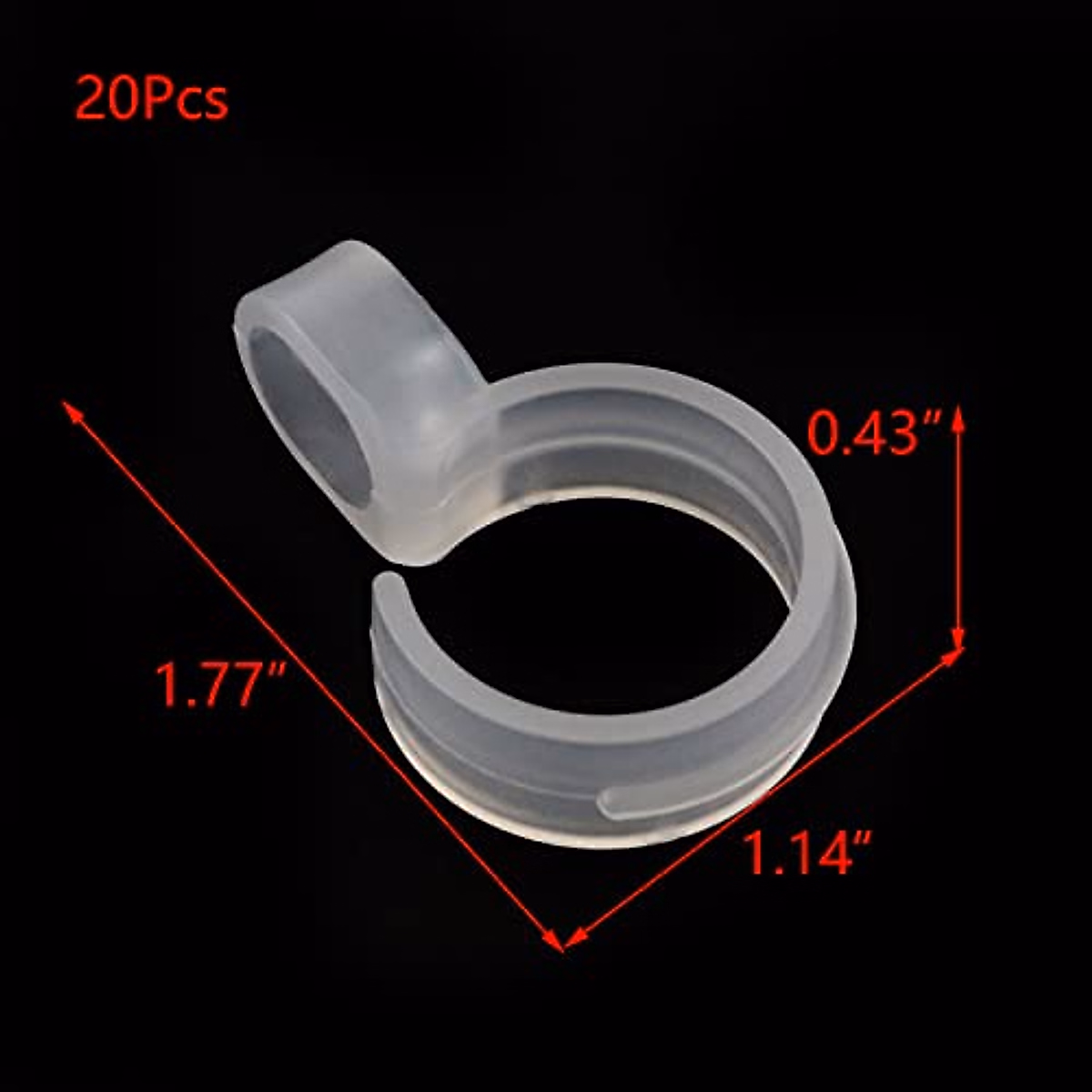 HEVSTIL 20Pcs Wind Proof Hanger Hook,Anti Slip Clothes Hangers from Drying Rack, Windproof Hook Hanger Buckle for Drying Rack Rod Closet Dividers for Hanging Clothes, 45mm