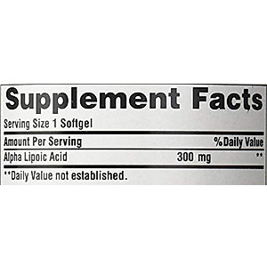 Alpha Lipoic Acid Softgel 300mg, Supports Antioxidant Health, 120 ct by Puritan's Pride