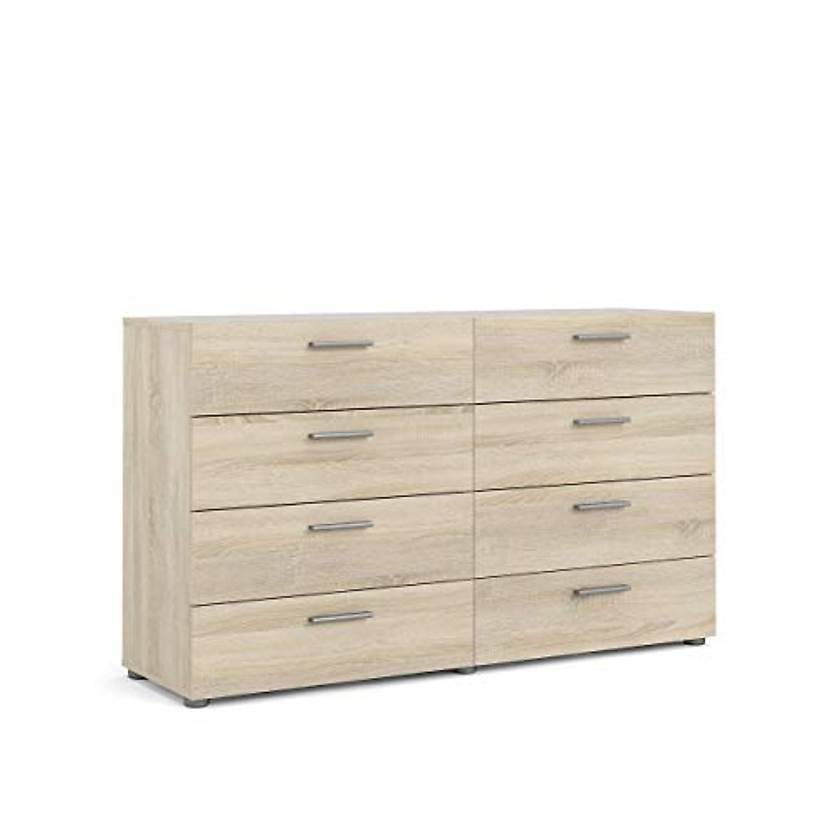 Tvilum 8 Drawer Double Dresser, 15,85" D x 55,12" W x 32,17" H, Oak