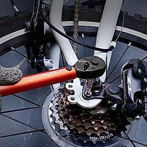 1/4 Inch Drive Click Torque Wrench, 27 PCS Bike Torque Wrench Set Double Scale (1-25Nm/8.9-221.3lb.in), 0.1Nm High Precision with Bit Sockets, 3/8 Adapter, Extension Bar, for Bicycle Maintenance