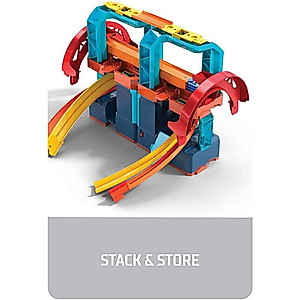 Hot Wheels Track Builder Playset Ultra Boost Kit, Powered by a Motorized Booster, 5 Configurations, 1:64 Scale Toy Car