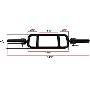 CAP Barbell Olympic Triceps Bar, Black , 34-Inch