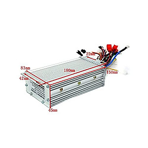 Bike Fender Dual Drive 36V/48V/60V 1000W BLDC Electric Scooter Controller E-Bike 2 pcs brushless Speed Driver and 1Pcs LCD Display one Set Mud Guards (Size : 36V Set)