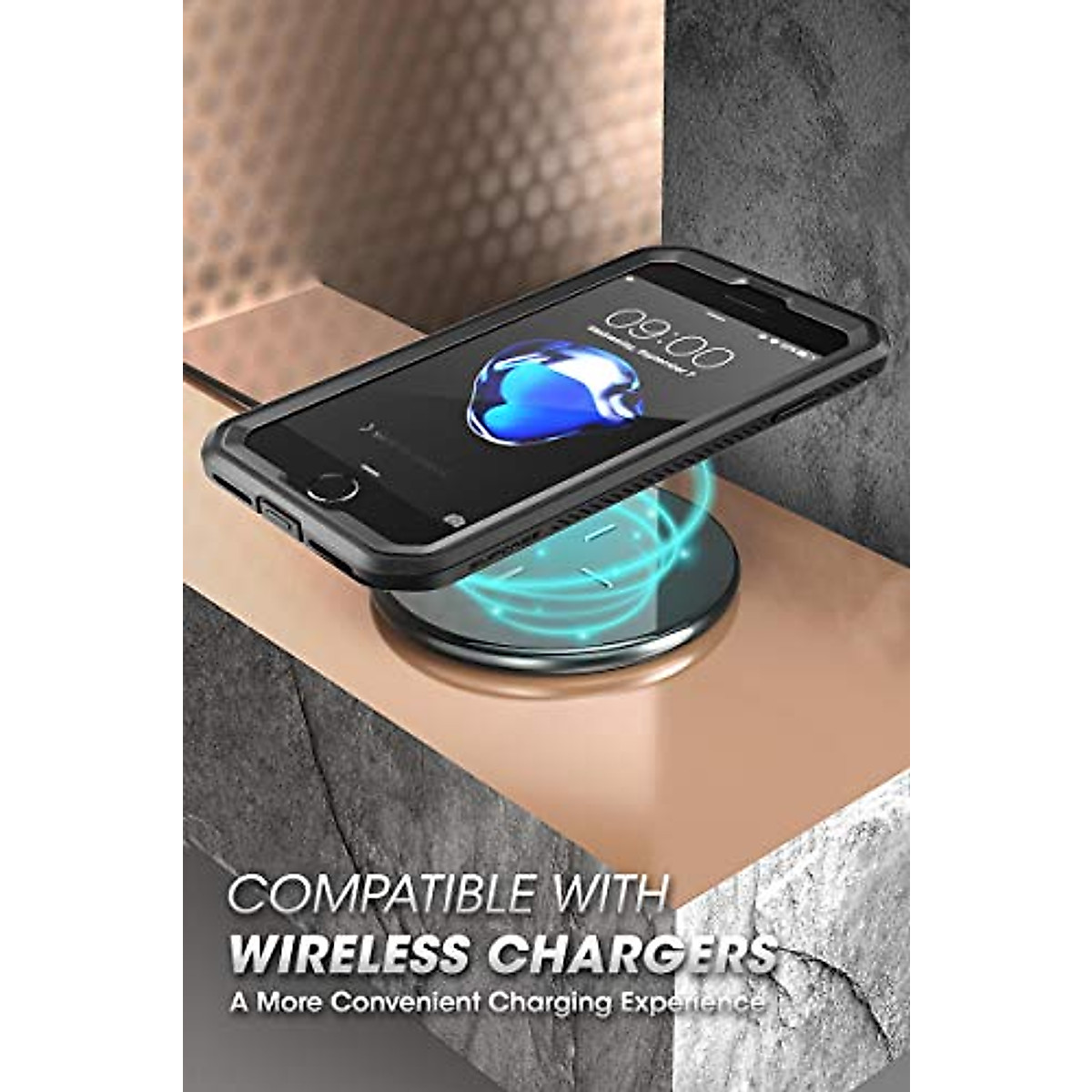 SUPCASE Unicorn Beetle Pro Series Case for iPhone SE (2022)/ iPhone SE (2020)/ iPhone 7/ iPhone 8, Built-in Screen Protector Full-Body Rugged Holster & Kickstand Case (Black)