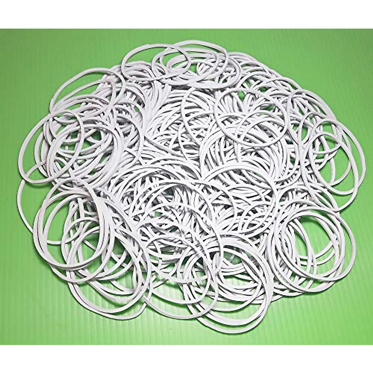 200 Pcs 1.5" 38mm White Rubber Bands Bulk Elastic Wide Money Rubber Bands Stationery Holder Thermostability Rubber Bands Strong Elastic Band Loop Office Supplies