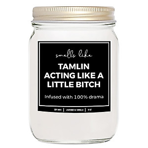 YouNique Designs Smells Like Tamlin Candle - Bookish Candles, Book Lovers Gifts, Book Themed Gifts for Book Lovers Women, Book Club Gifts Ideas, Reading Themed Gifts (Lavender & Vanilla)