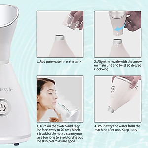 Face Humidifier,Skin Care Tools,Face Steamer for Facial,Facial Tools,Beauty Tools,Facial Steamer for Facial Feep Cleaning,Vaporizador Facial,Self Care Gifts for Women