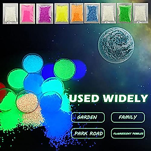 Shiny Stone Glow in The Dark, Fish Tank Aquarium Decorative Sand Gravel Rock Decoration for Home and Garden