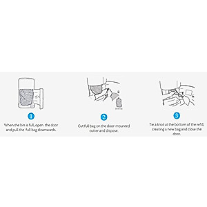 JANM280DAEA - AKORD Slim Adult Diaper Disposal System, White, 12.44x10.51x20.51 Inch