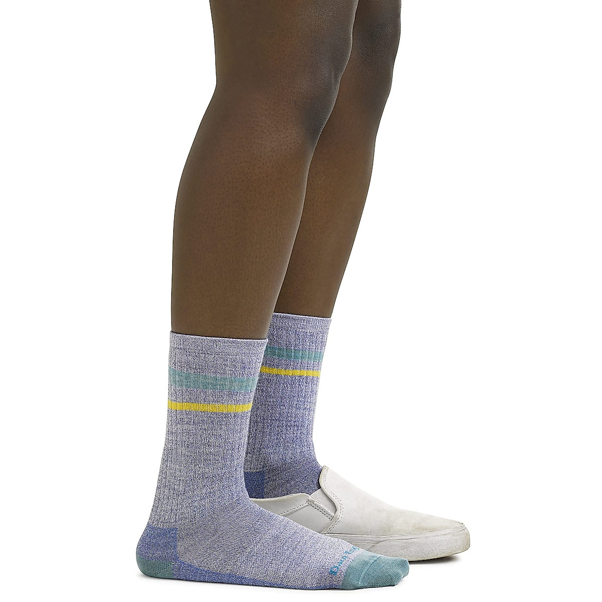 Darn Tough Women's Letterman Crew Lightweight Lifestyle Sock (Style 6064) - Light Denim, Medium