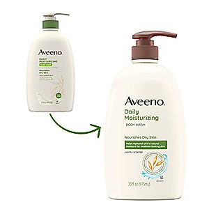 Aveeno Daily Moisturizing Body Wash with Soothing Oat Creamy Shower Gel (Soap Free and Dye Free/Light Fragrance), 33 Fl Oz