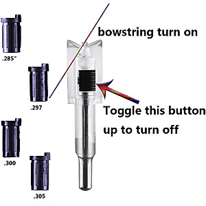 Ellen Archery Lighted Archery Nock Out Crossbow Half Moon Nock with Precision Bushings to Fit The 4 Most Common Carbon Bolts - .285Inch.297Inch .300Inch and .305Inch ID Bolts(Pack of 3) (Blue)