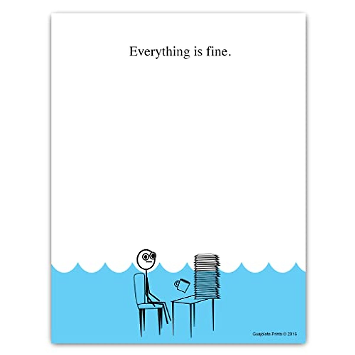 Guajolote Prints Funny Novelty Memo Pads Bundle (4 Items) Everything is Fine, This is my life Now, I have no idea what I'm doing, and I'm not even trying anymore